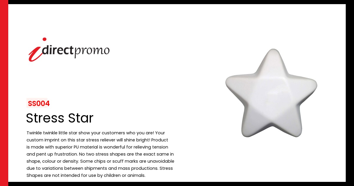 Stress Star IDirectPromo - Custom Promotional Products and Corporate ...